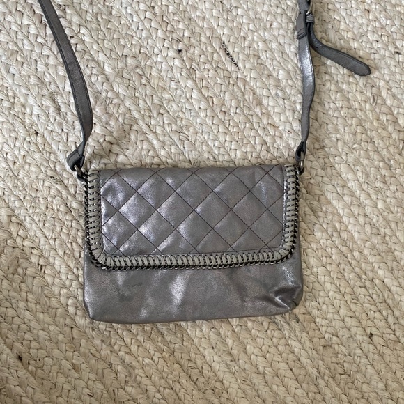 Bags | Metallic Silver Crossbody | Poshmark